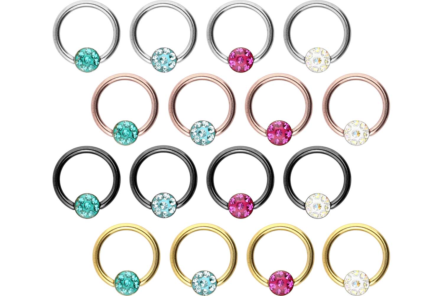 Surgical steel ball closure ring EPOXY-DISC ++SALE++ | PIERCINGLINE